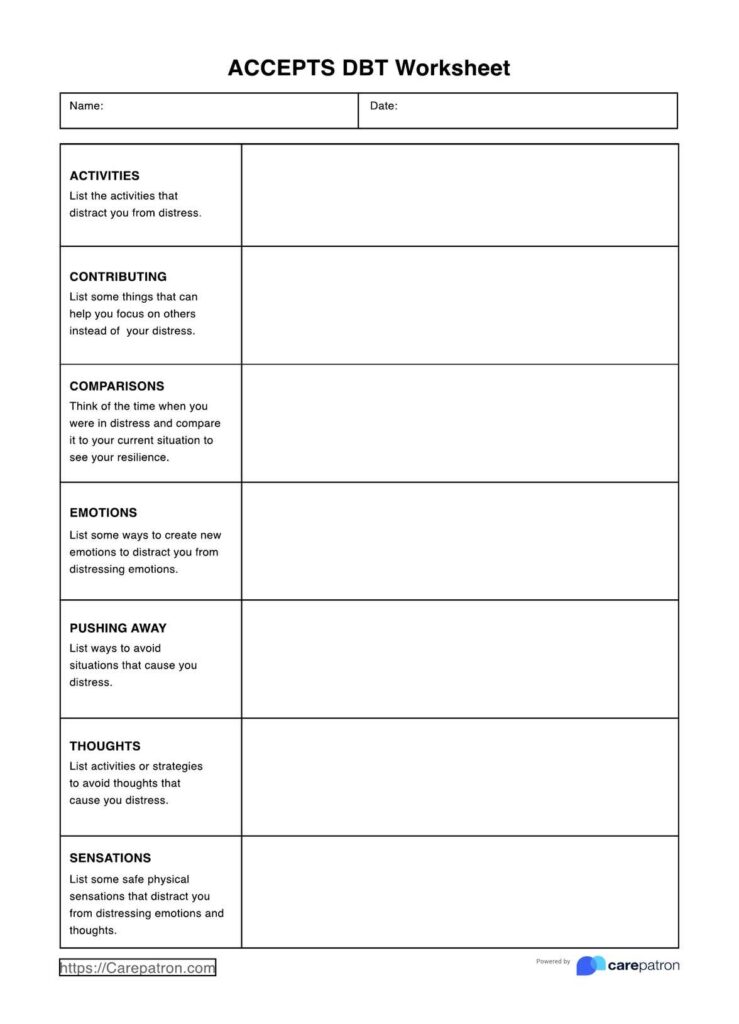 Free Printable Dbt Worksheets - Printable Worksheets